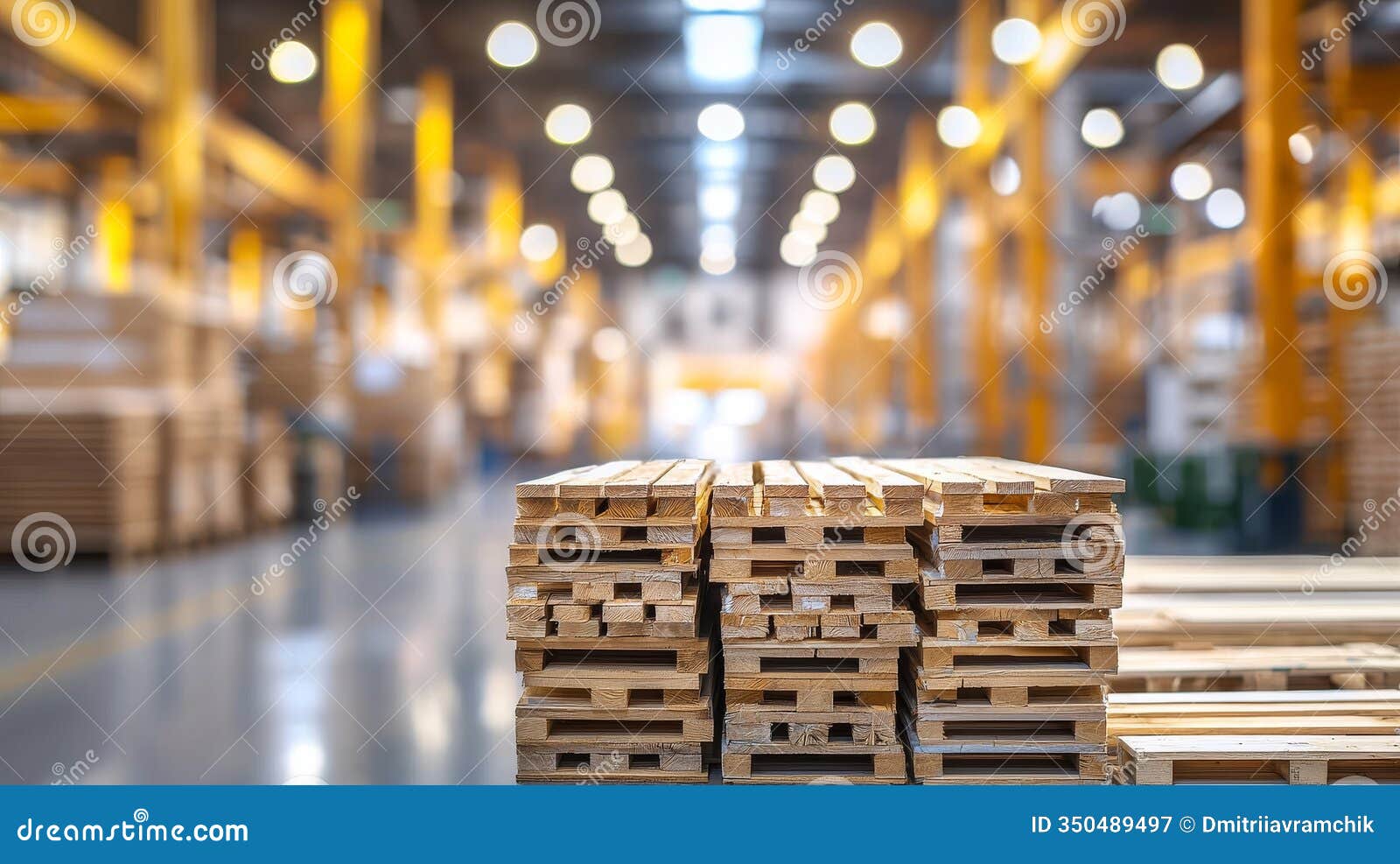 An Image of Stacks of Wood Planks in a Warehouse Showing How Material ...