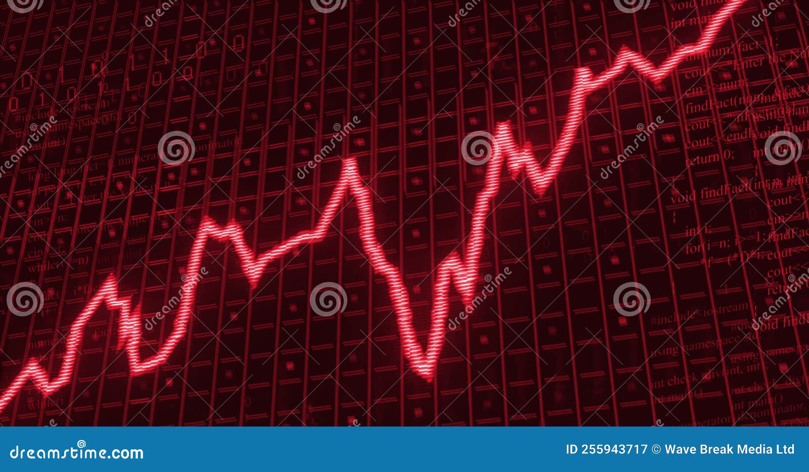 Image of Stagflation Text Over Data Processing Stock Illustration ...