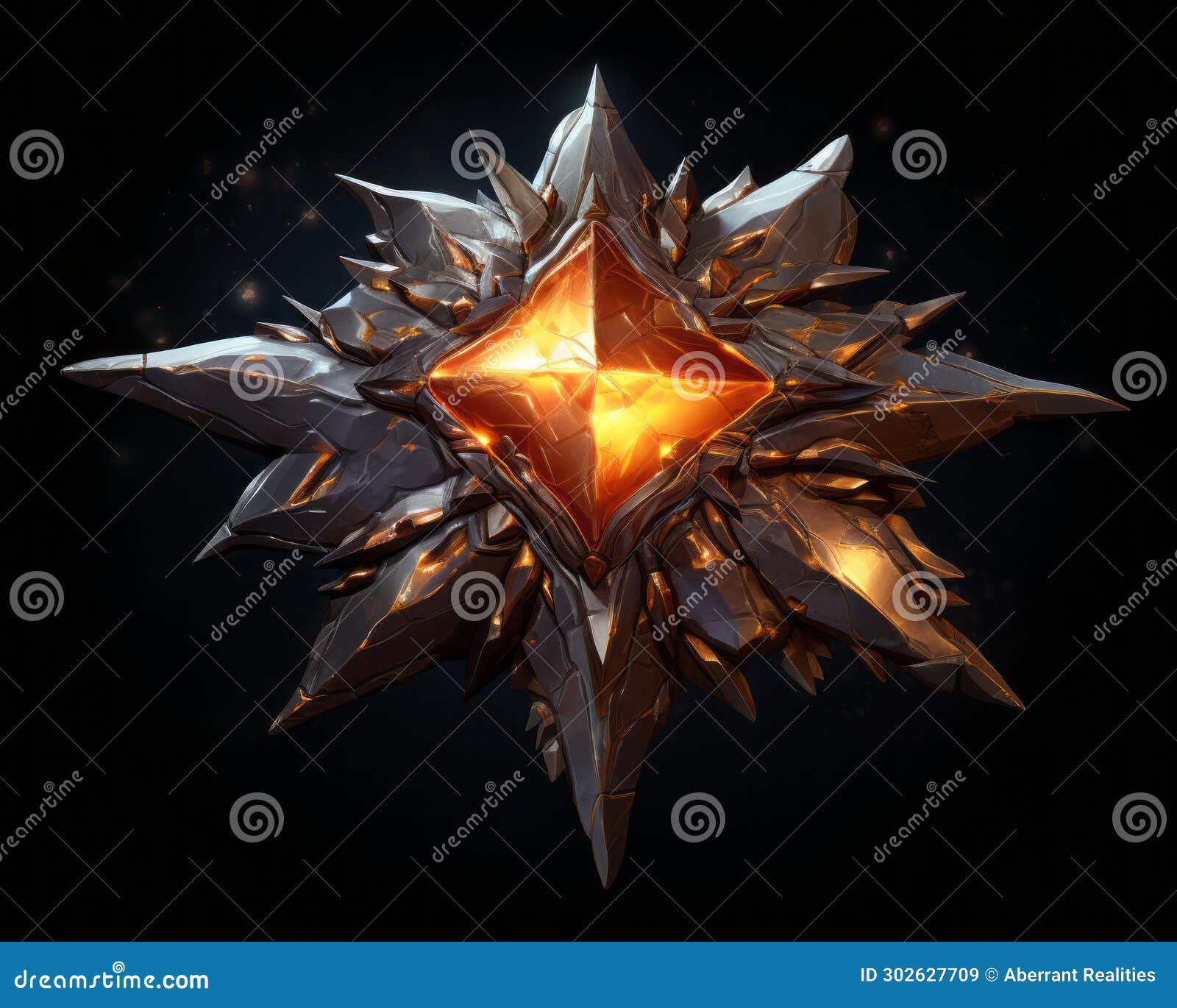 An Image of a Star with Flames Coming Out of it Stock Illustration ...