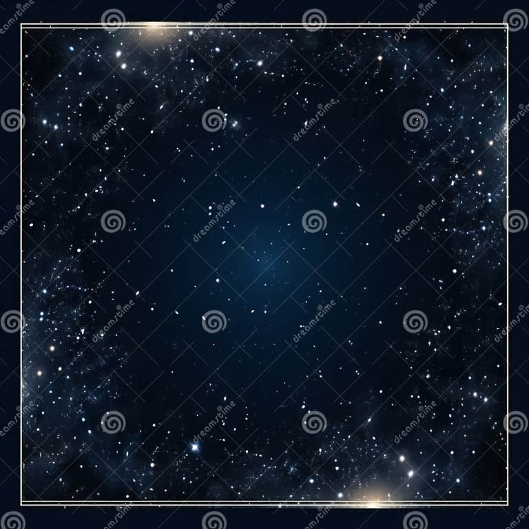 An Image of a Starry Night Sky with a Frame Around it Stock ...