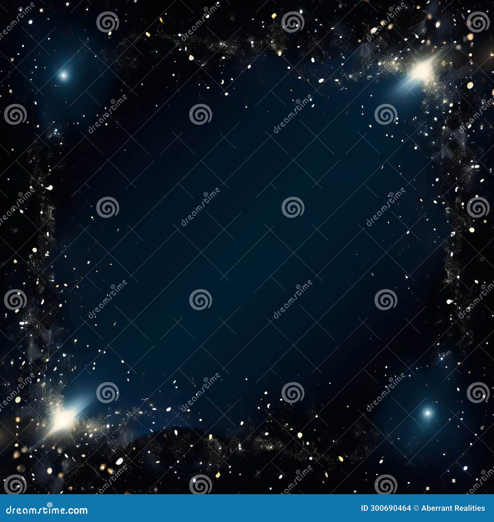 An Image of a Starry Sky with a Square Frame in the Center Stock ...