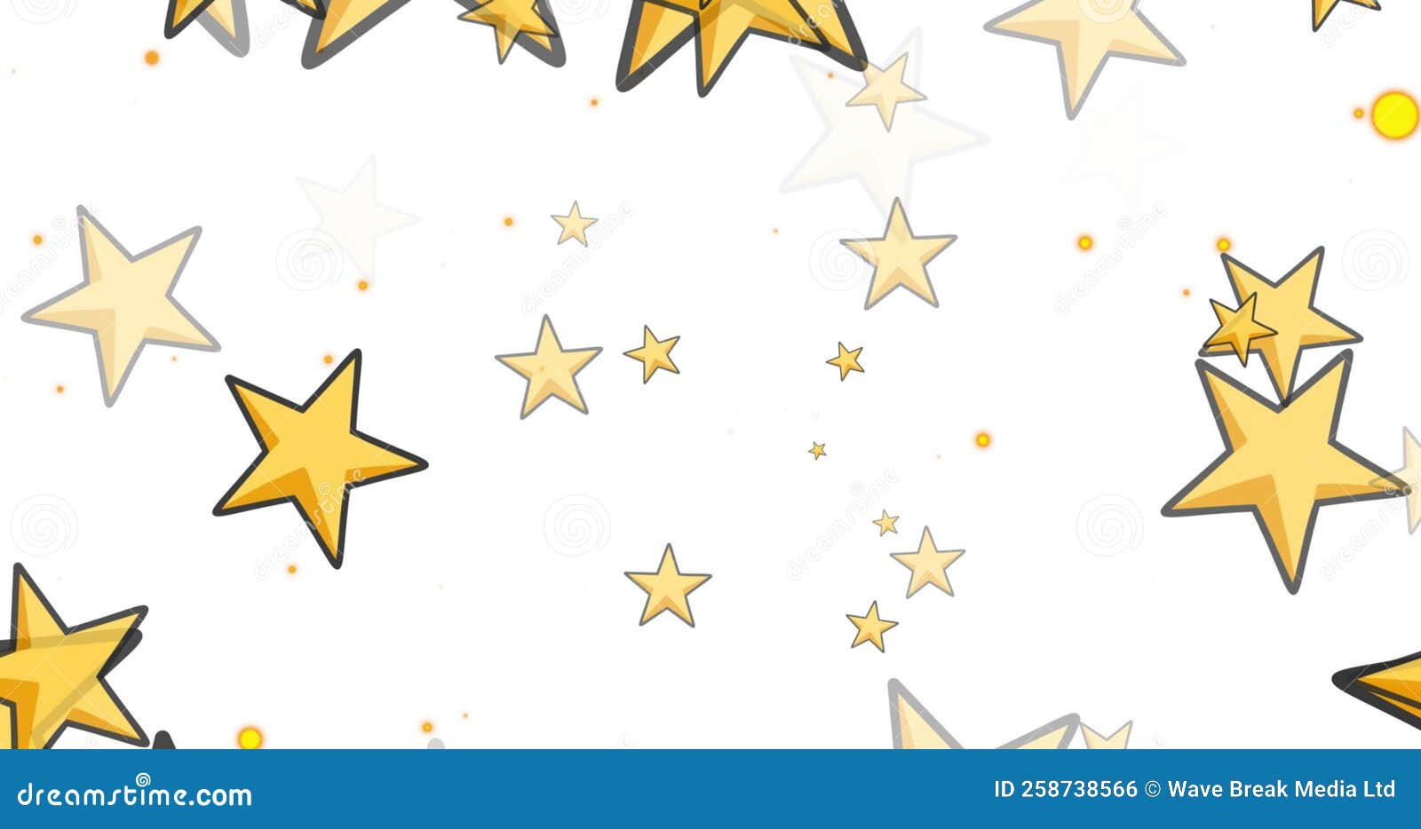 Image of Stars Falling Over White Background Stock Illustration ...
