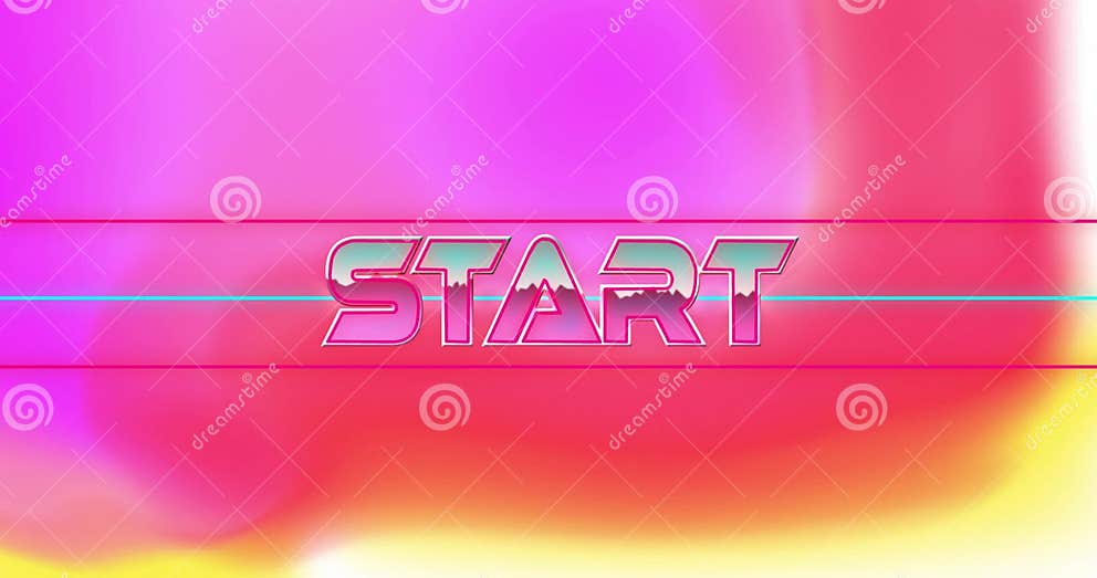 Image of Start Text Over Colourful Background Stock Illustration ...