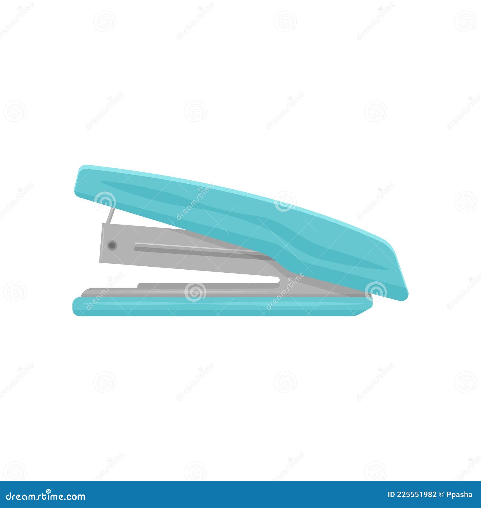 The Image of a Stationery Stapler is Blue. a Stapler for Stapling ...