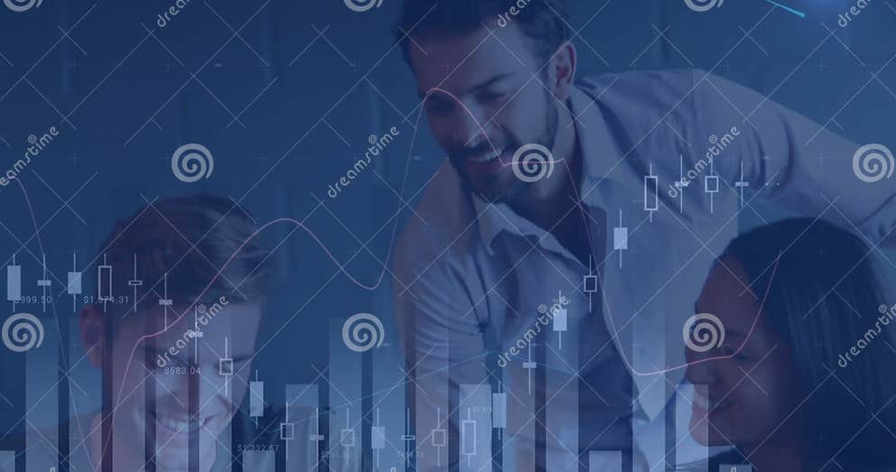 Image of Statistical Data Processing Against Group of Diverse ...