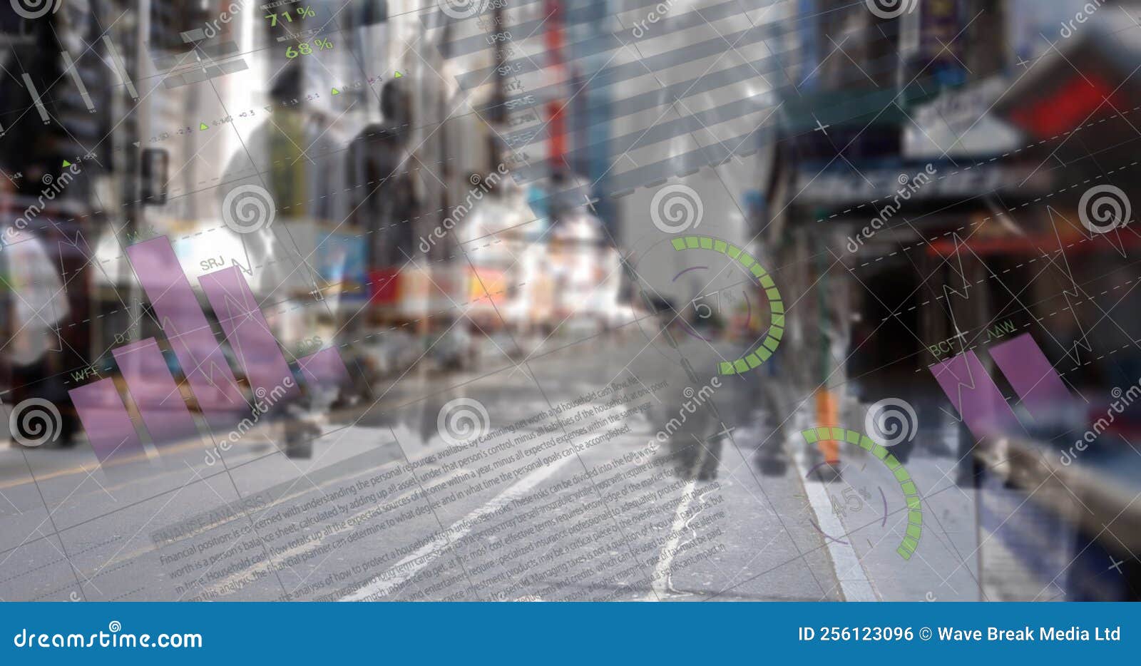 Image of Statistical Data Processing Against Time-lapse of People ...