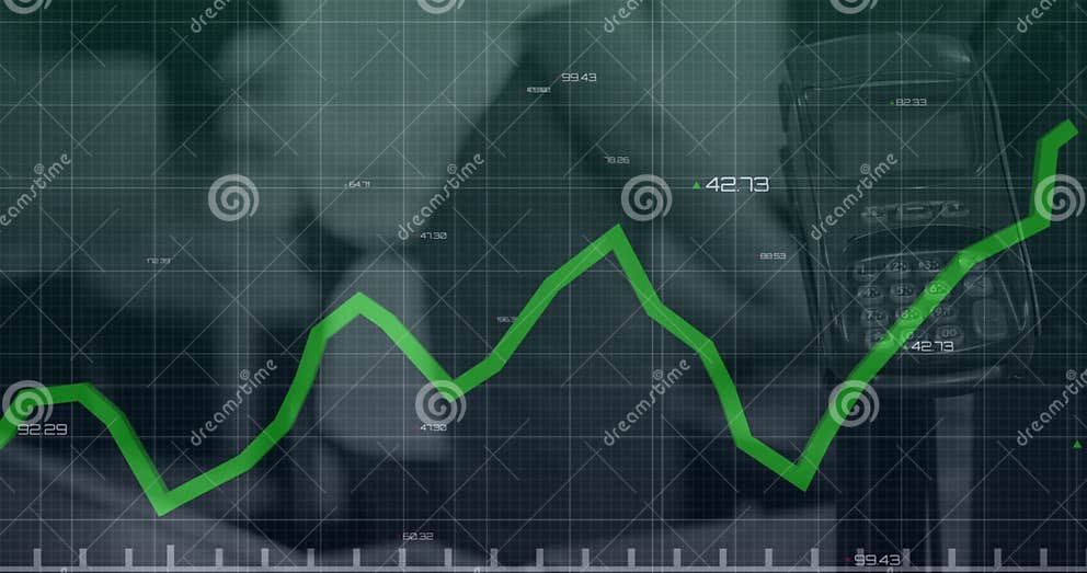 Image of Statistics and Data Processing on Grey Background Stock Photo ...