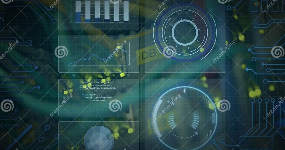 Image of Statistics and Data Processing on Grey Background Stock Image ...