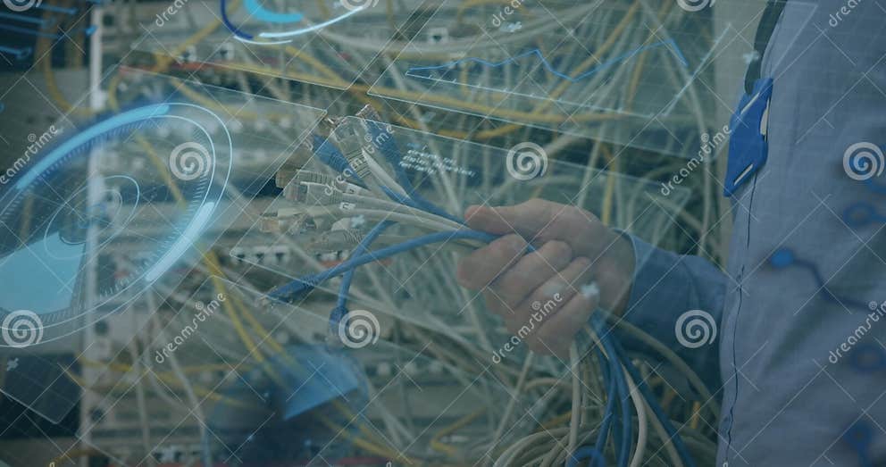 Image of Statistics and Data Processing on Grey Background Stock Photo ...