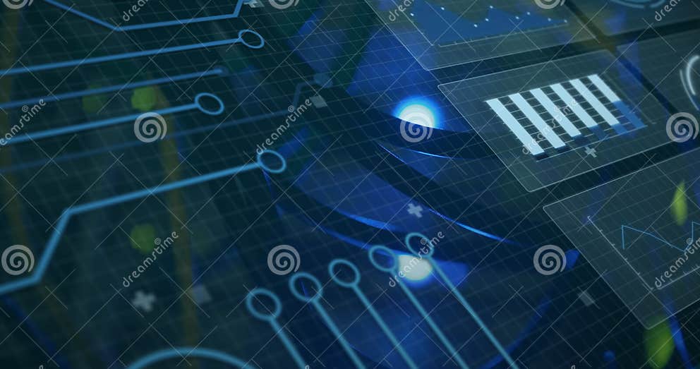 Image of Statistics and Data Processing on Grey Background Stock Photo ...