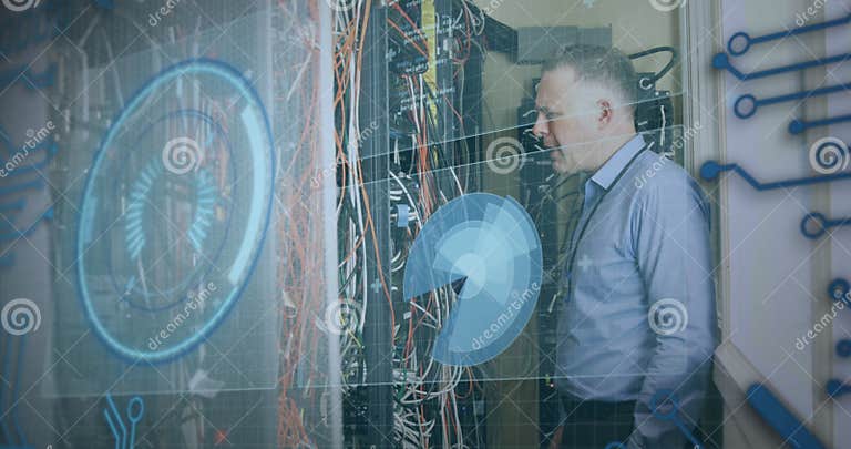 Image of Statistics and Data Processing on Grey Background Stock Photo ...