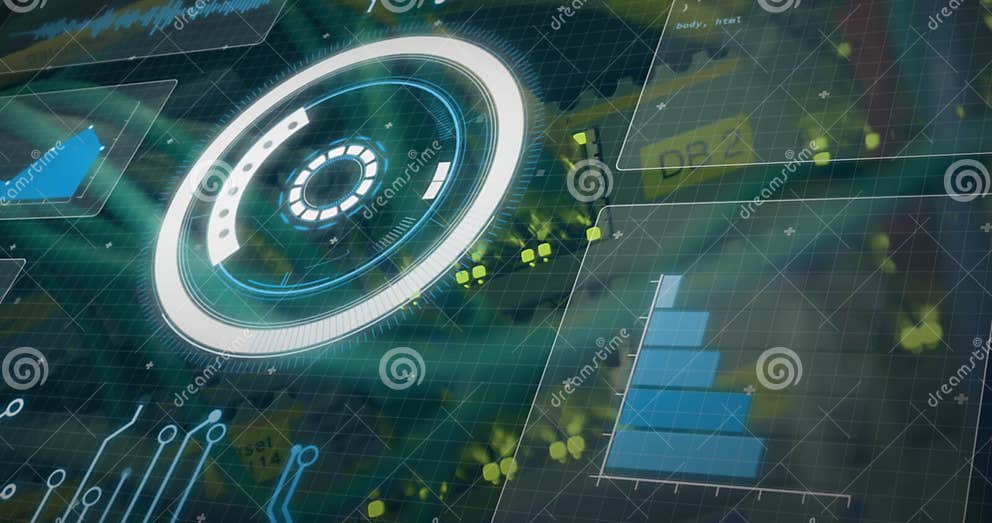 Image of Statistics and Data Processing on Grey Background Stock Photo ...