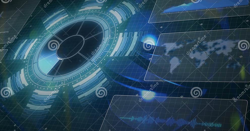 Image of Statistics and Data Processing on Grey Background Stock Photo ...