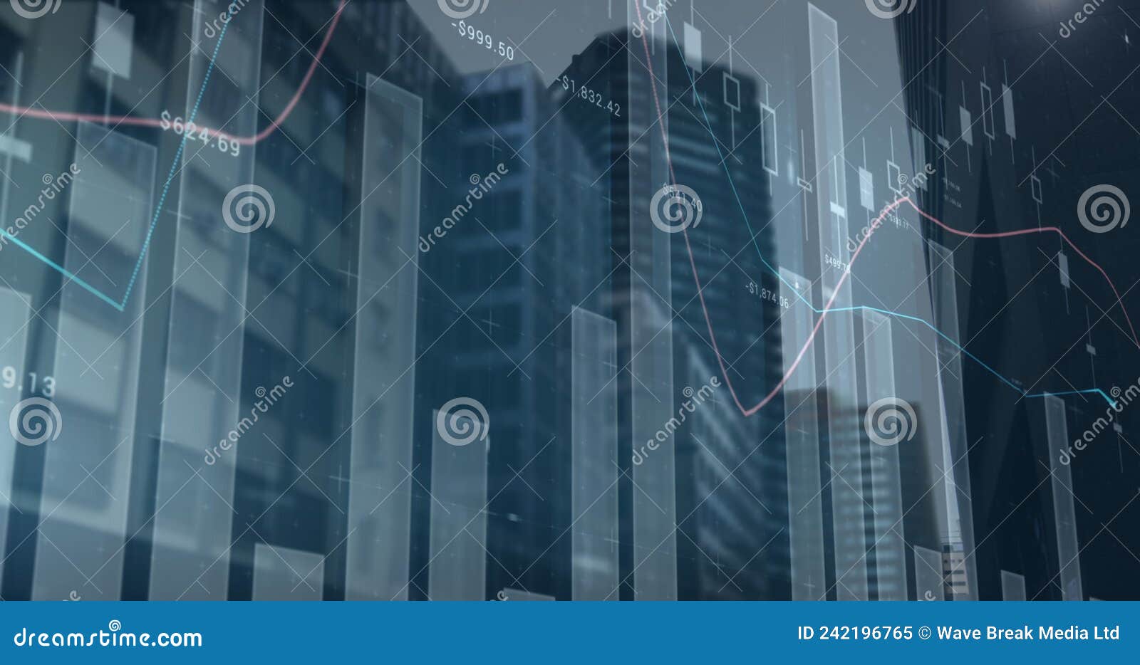 Image of Statistics and Financial Data Processing Over Modern Office ...