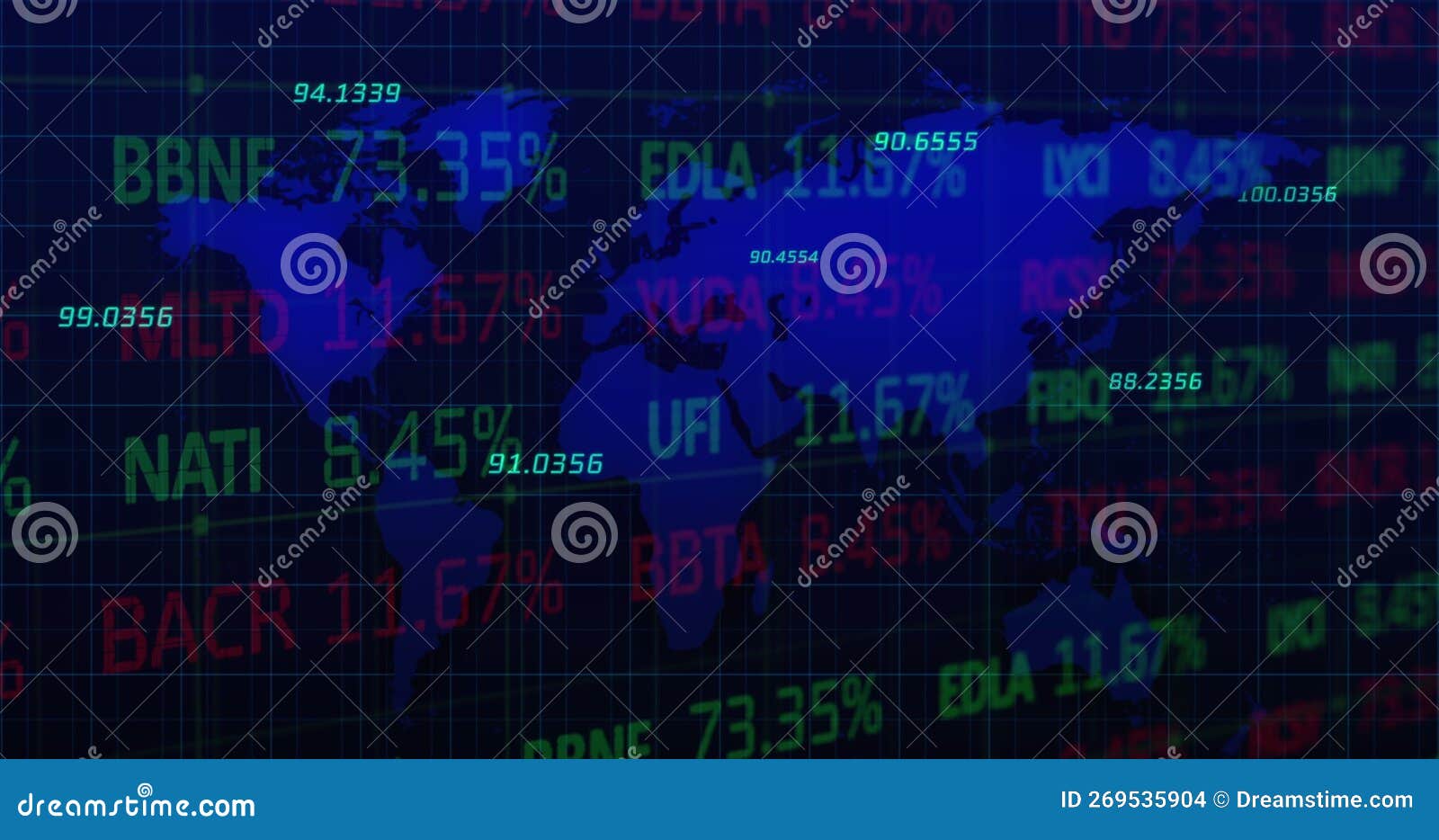 Image of Statistics and Financial Data Processing Over World Map Stock ...