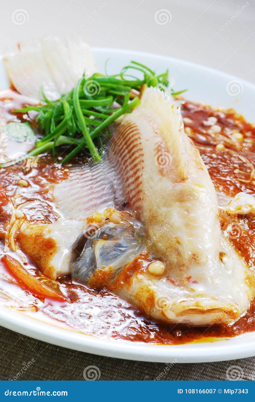 Steamed Fish with Fermented Bean Paste Stock Image - Image of food ...