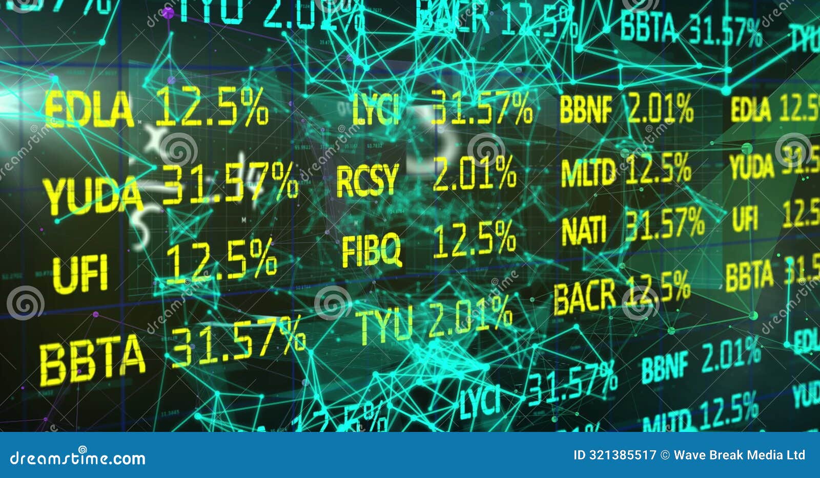 Image Of Stock Market Over Mathematical Equations And Network Of ...