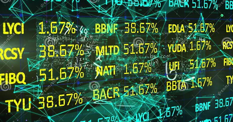 Image of Stock Market Over Mathematical Equations and Network of ...