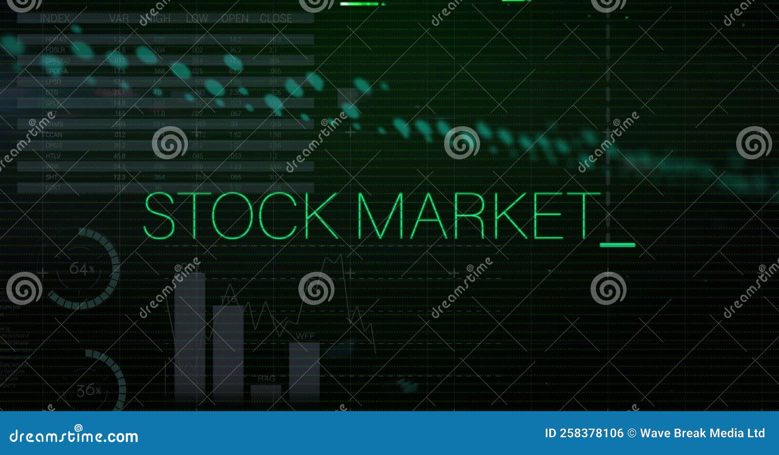 Image of Stock Market Text Over Data Processing Stock Illustration ...