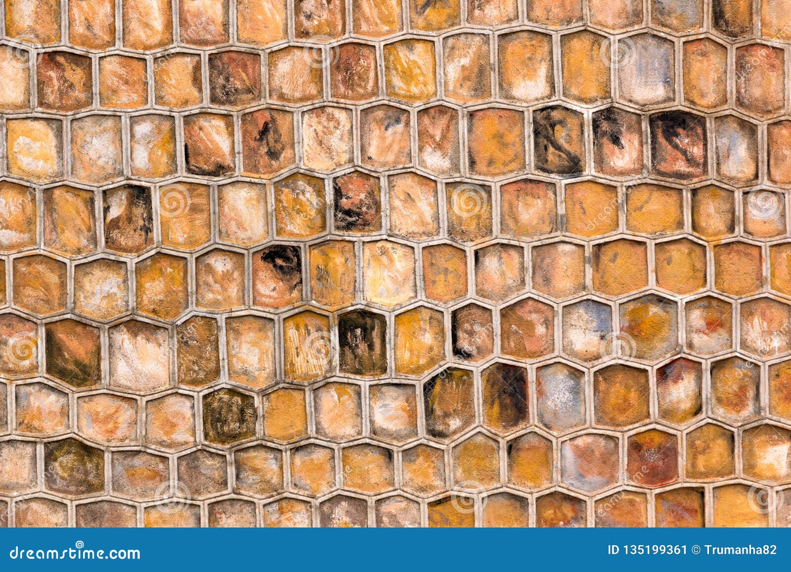 Honeycomb Texture of an Ancient Yellow Stone Wall Stock Image - Image ...