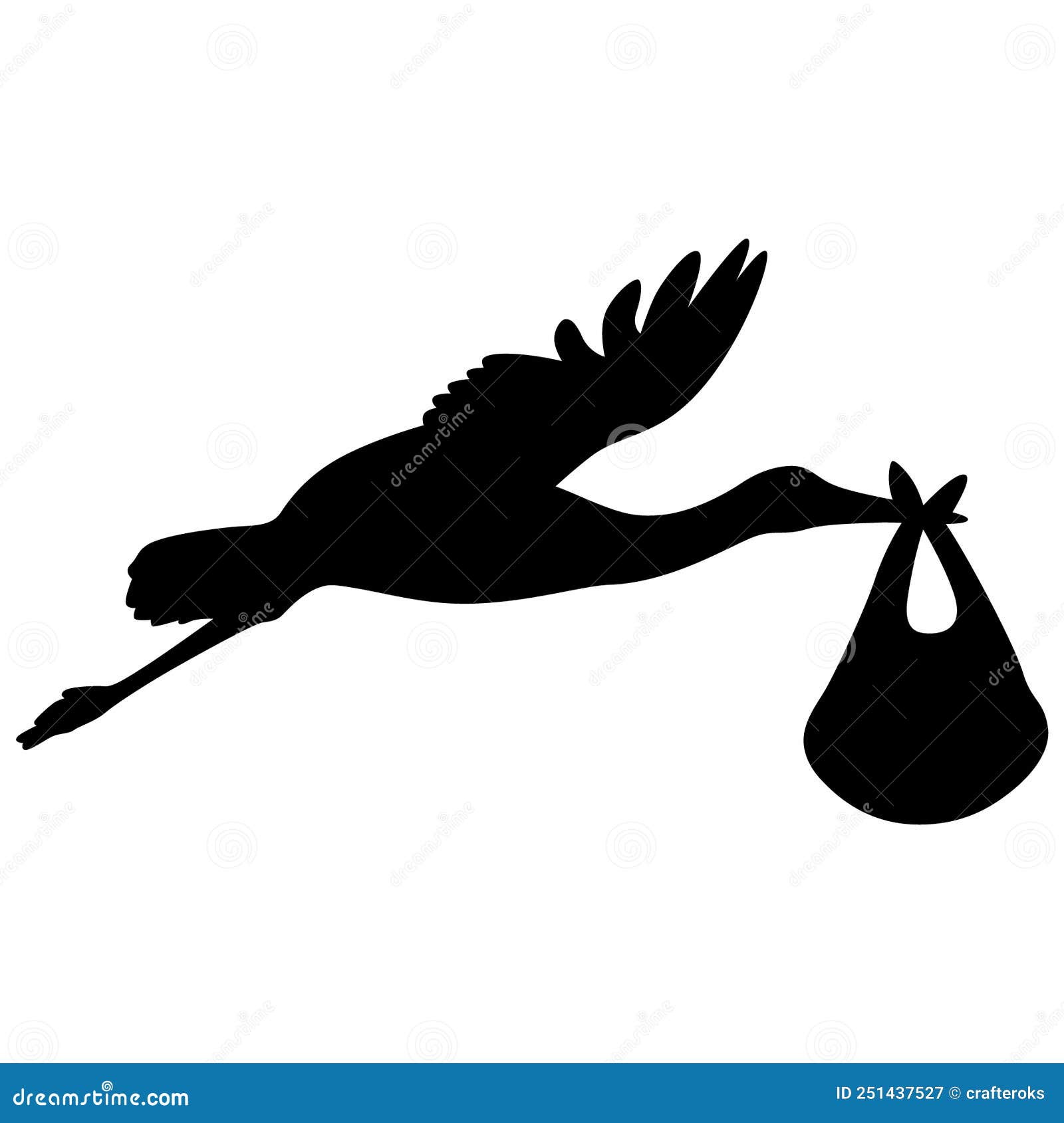 Stork Bird Baby Delivery EPS Vector File Stock Vector - Illustration of ...