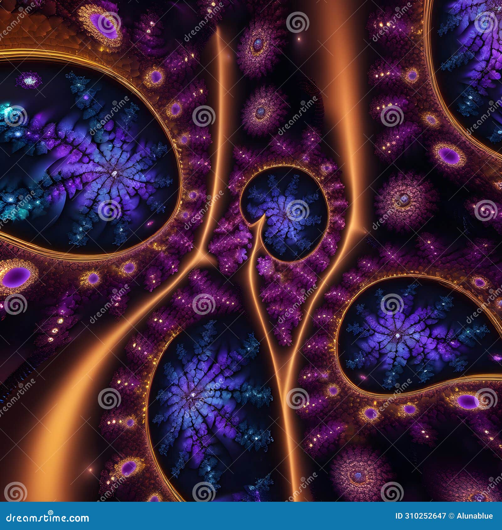 An Example of Fractal Art, a Form of Algorithmic Art. Stock Image ...
