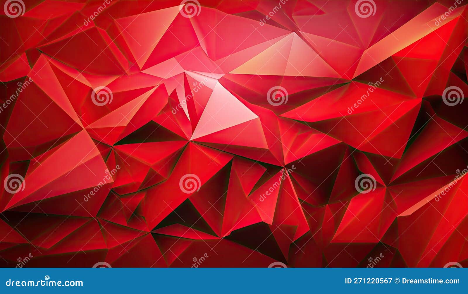 Red Lowpoly Geomtric Triangle Textured Background | Generative AI Stock ...
