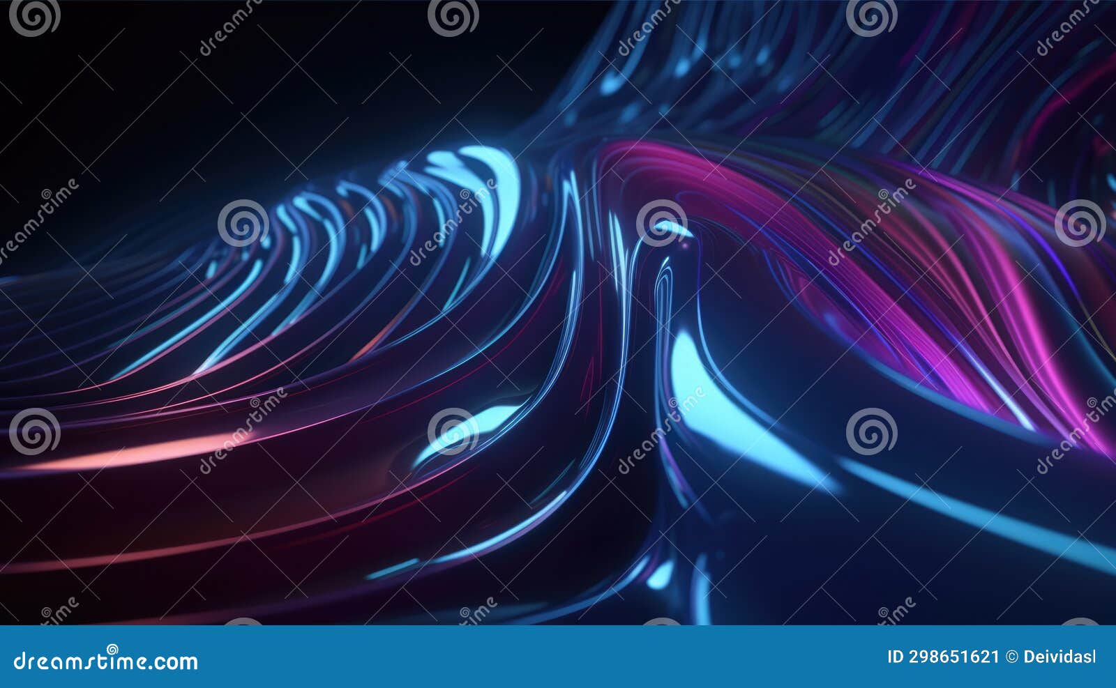 Neon Flux: a Symphony of Light and Shadow Stock Illustration ...