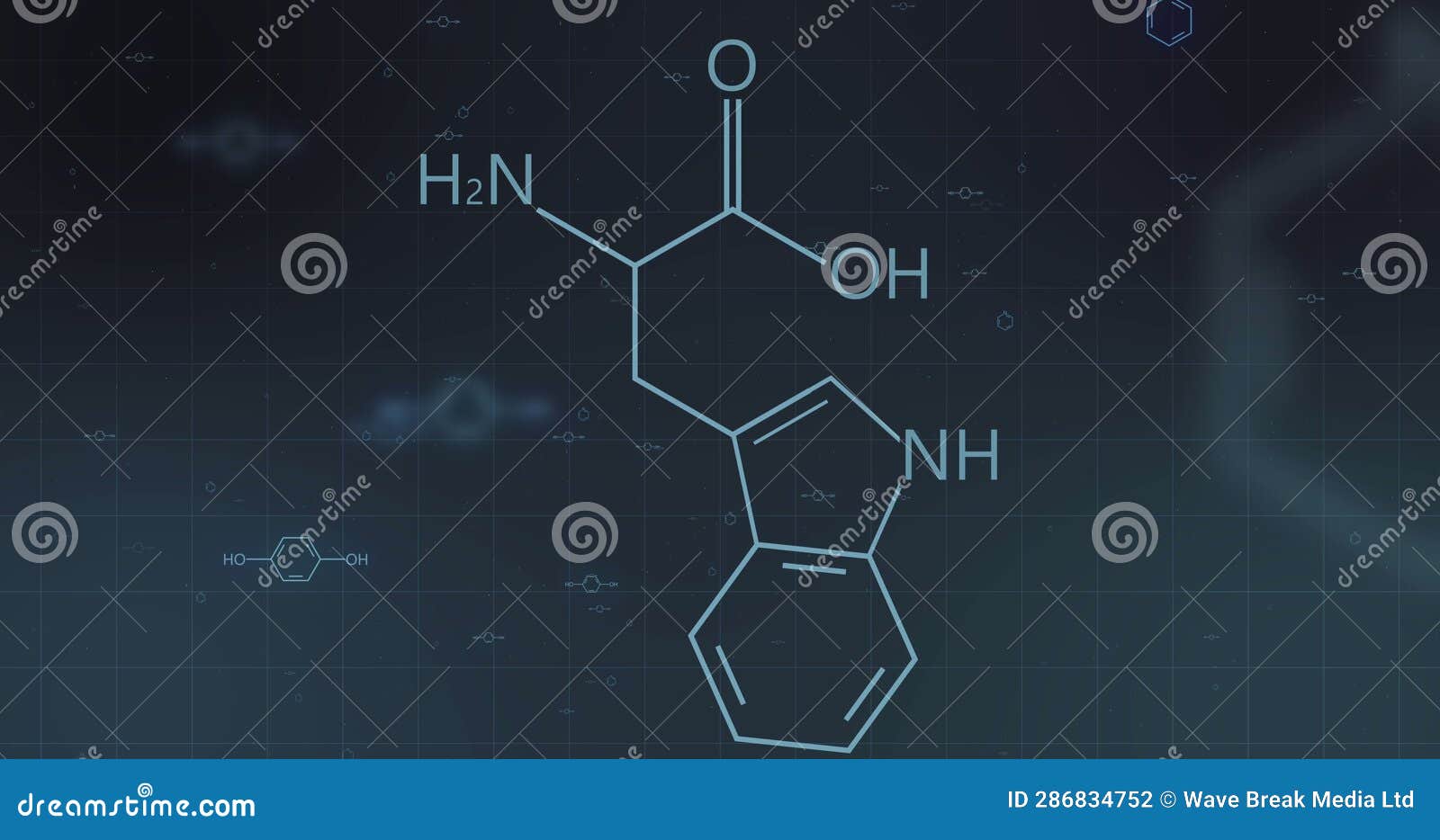 Image of Structures of Chemical Formula on Dark Background Stock ...