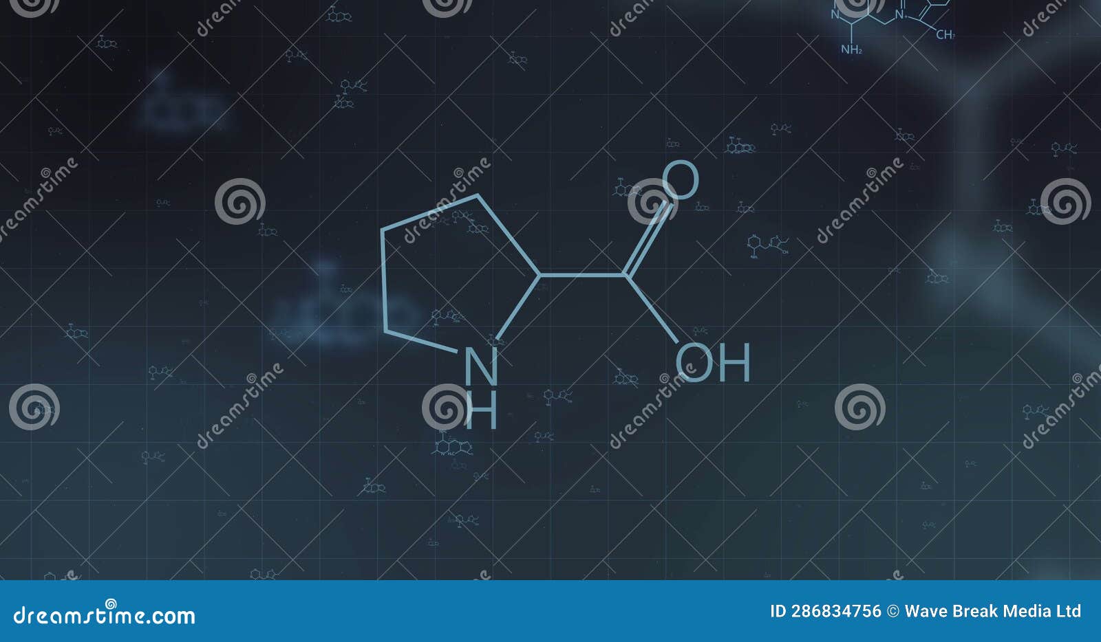 Image of Structures of Chemical Formula on Dark Background Stock ...