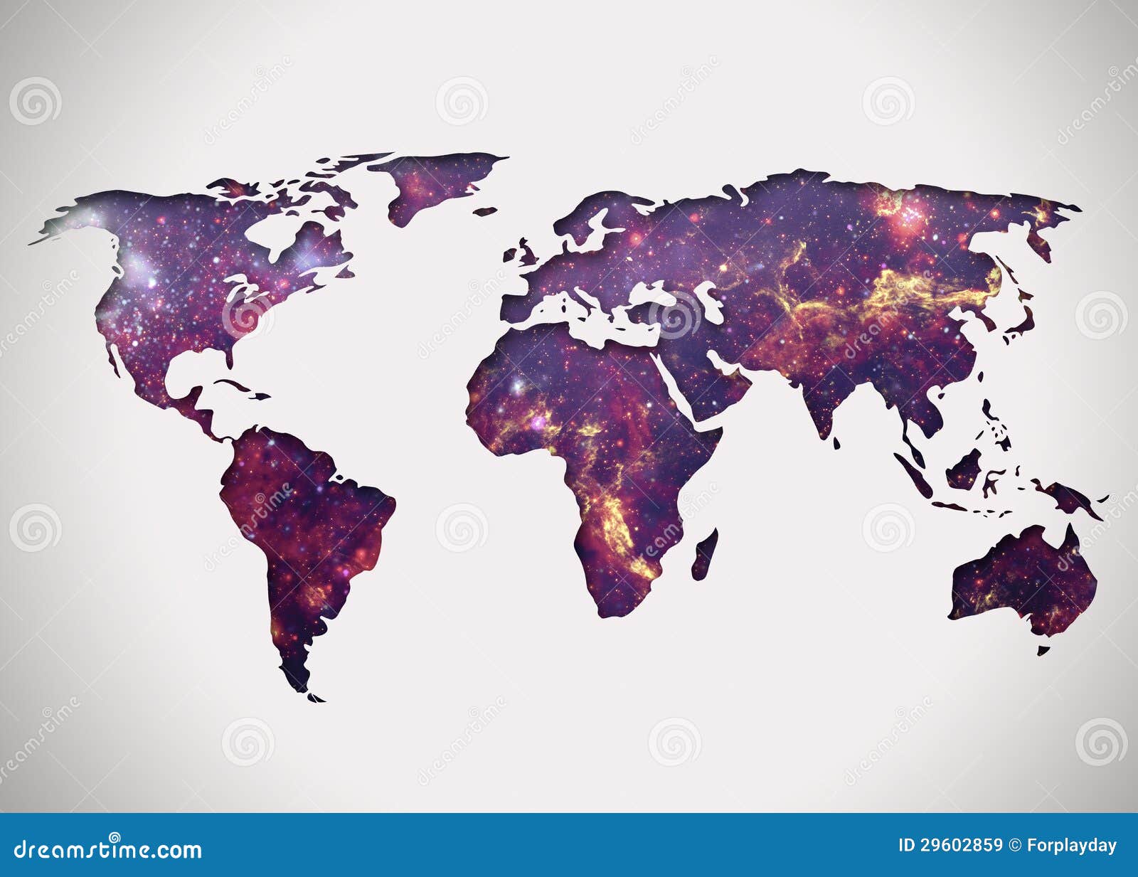 Image of a Stylized World Map Stock Illustration - Illustration of ...