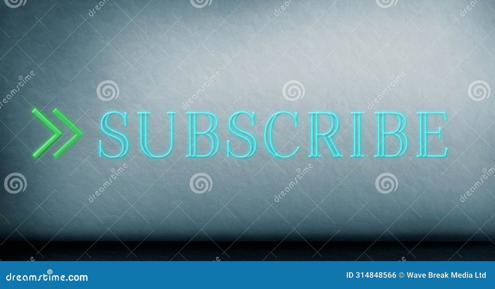 Image of Subscribe Text Sparkling in Blue with a Green Sparkling Arrow ...