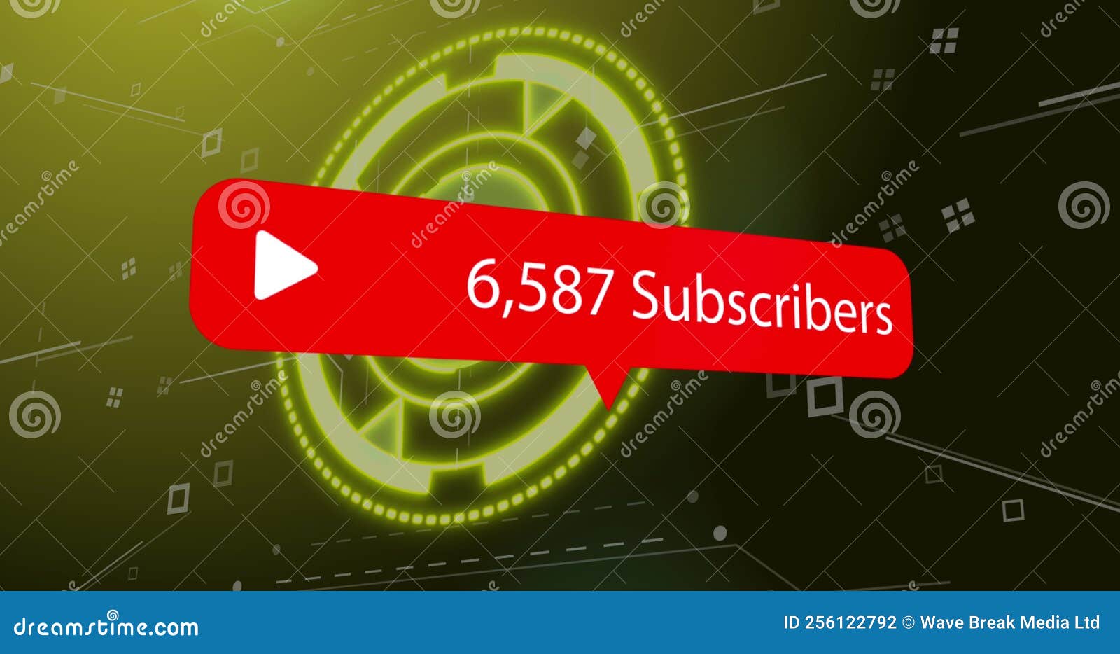 Image of Subscribers Growing Number Over Scope Scanning Stock Photo ...