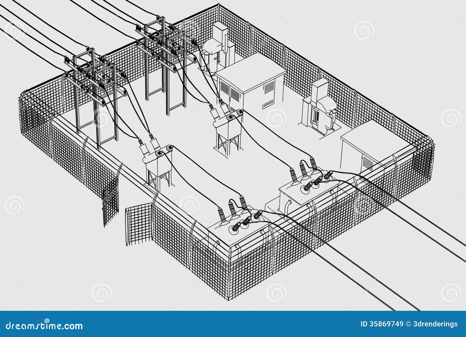 Substation Part Royalty-Free Stock Photography | CartoonDealer.com ...