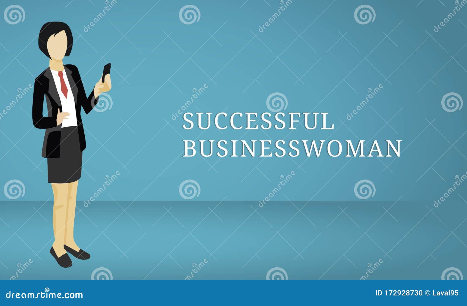 Image of a Successful Business Woman, Vector Illustration Stock Vector ...