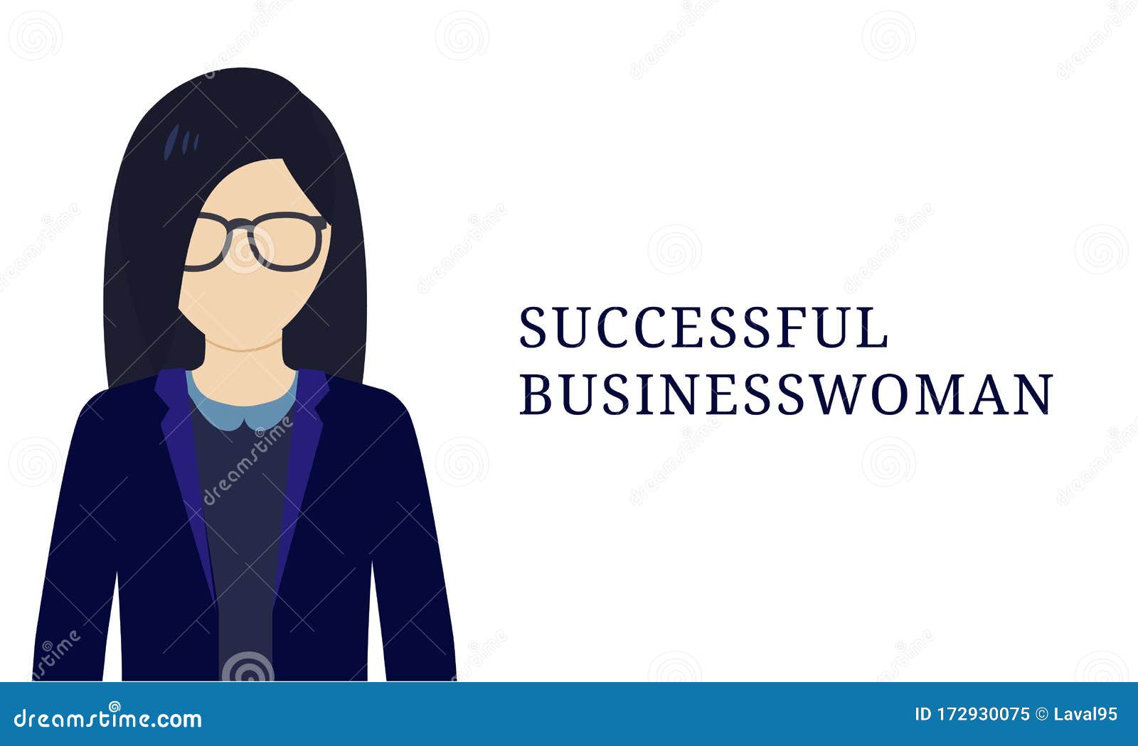 Image of a Successful Business Woman, Vector Illustration Stock Vector ...