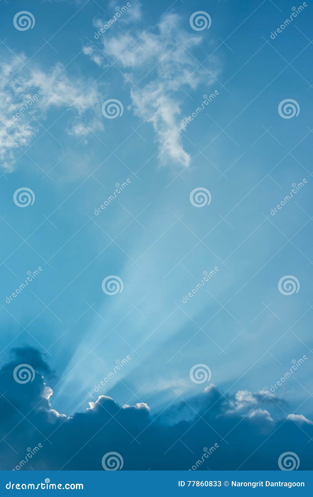 Image of Sun Ray(beam) on Blue Sky Stock Image - Image of nimbi, season ...