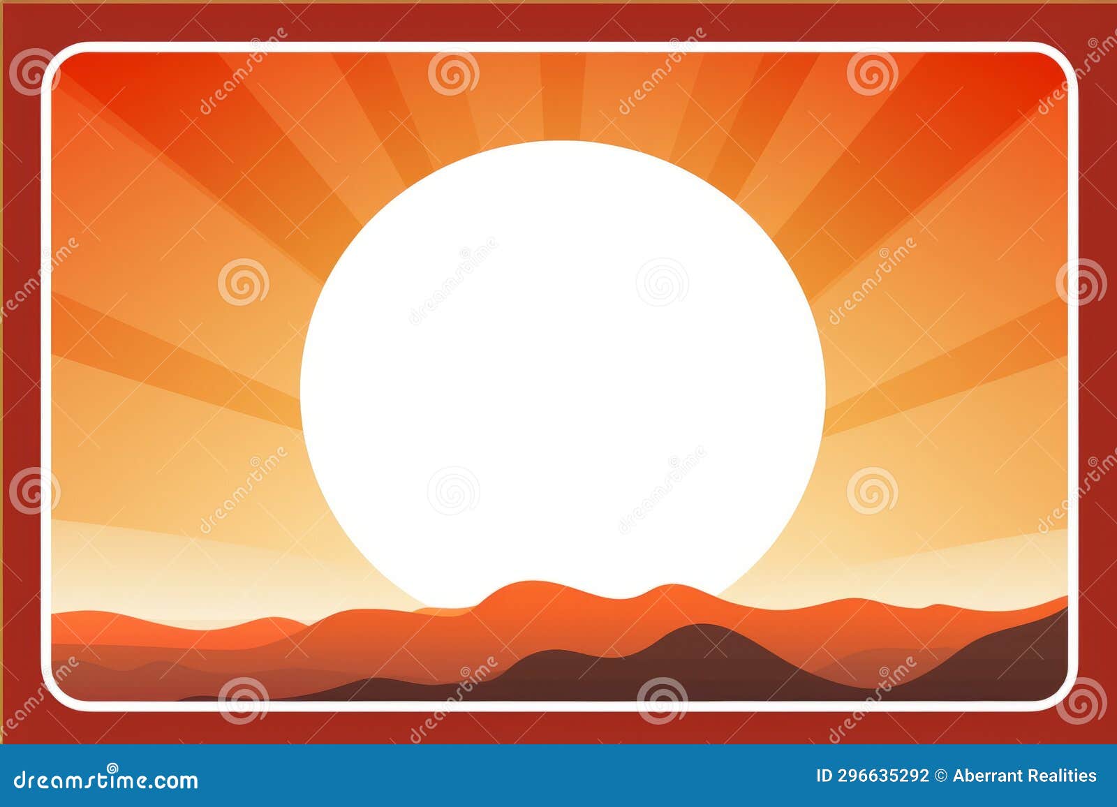 An Image of the Sun Rising Over the Mountains Stock Illustration ...