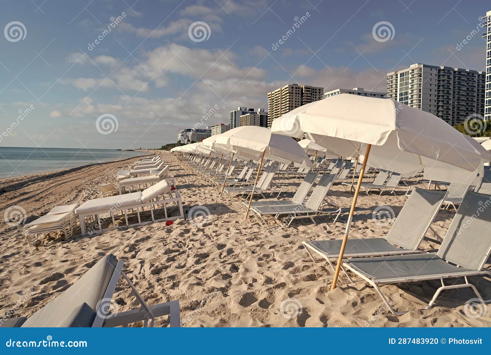Image of Sunbed at Summer Beach. Sunbed at Summer Beach Stock Photo ...