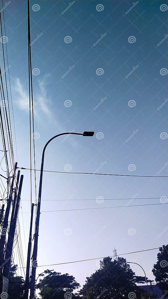 An Image on a Sunny Morning that Produces Silhouettes on Objects Stock ...