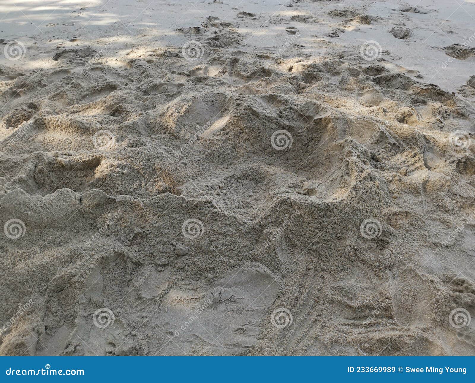 Surface Scene of the Brown Sandy Beach. Stock Image - Image of barren ...