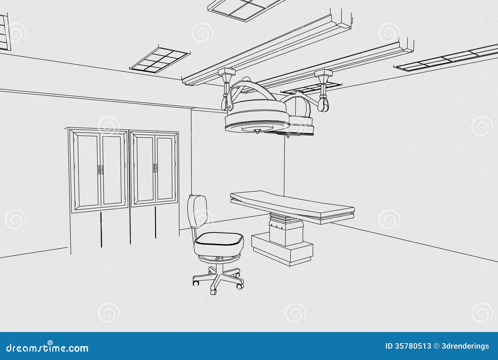 Image of surgery room stock illustration. Illustration of drawing ...