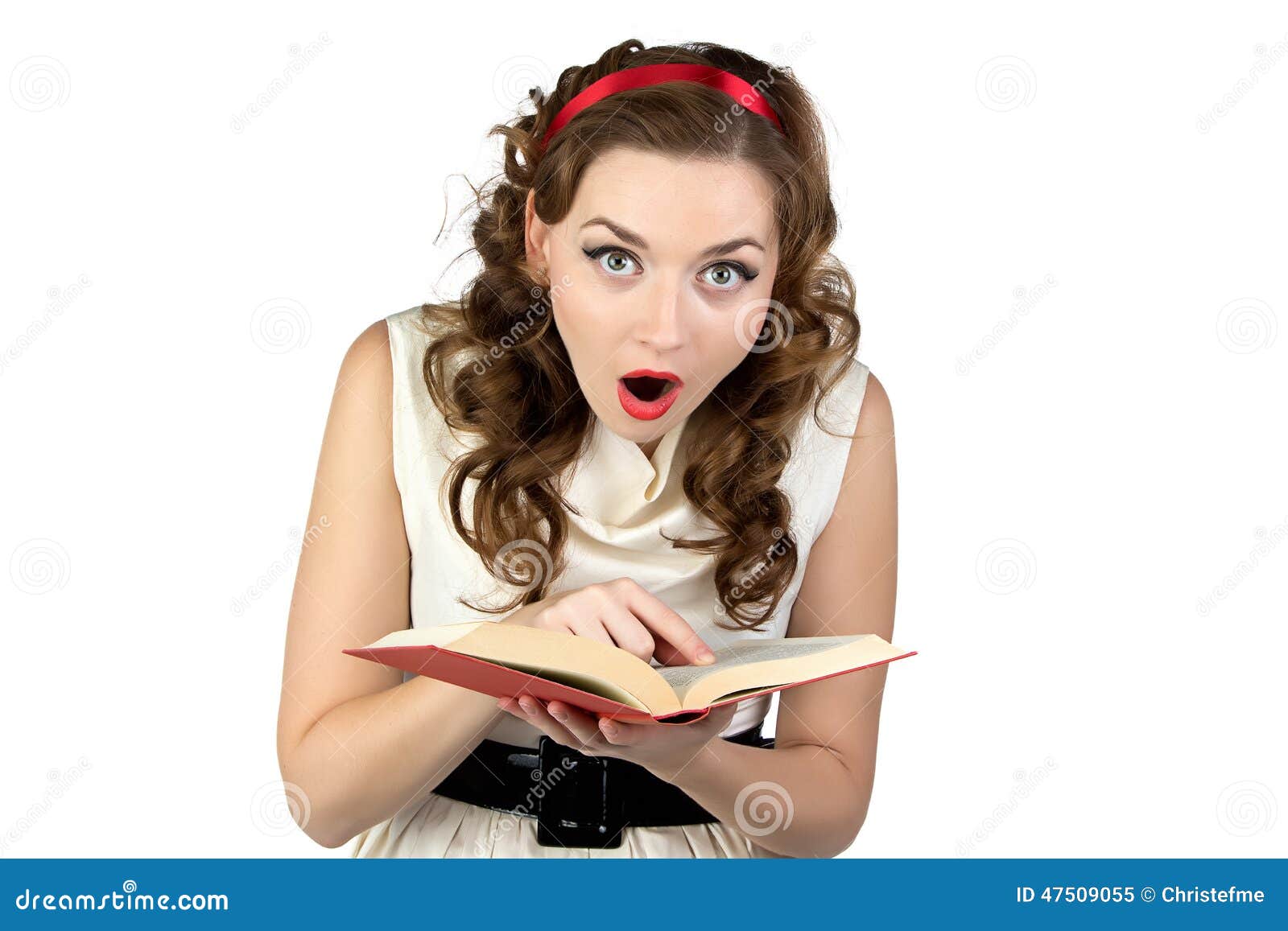 Surprised Pinup Girl Portrait Royalty-Free Stock Photography ... Surprised Pinup Girl Portrait Royalty-Free Stock Photography ...