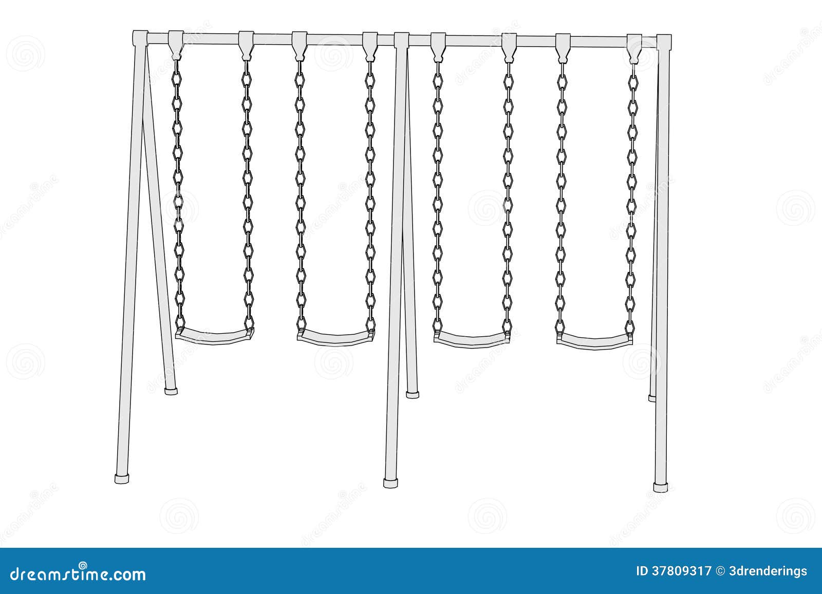 Image of Swing (playground) Stock Illustration - Illustration of sketch ...