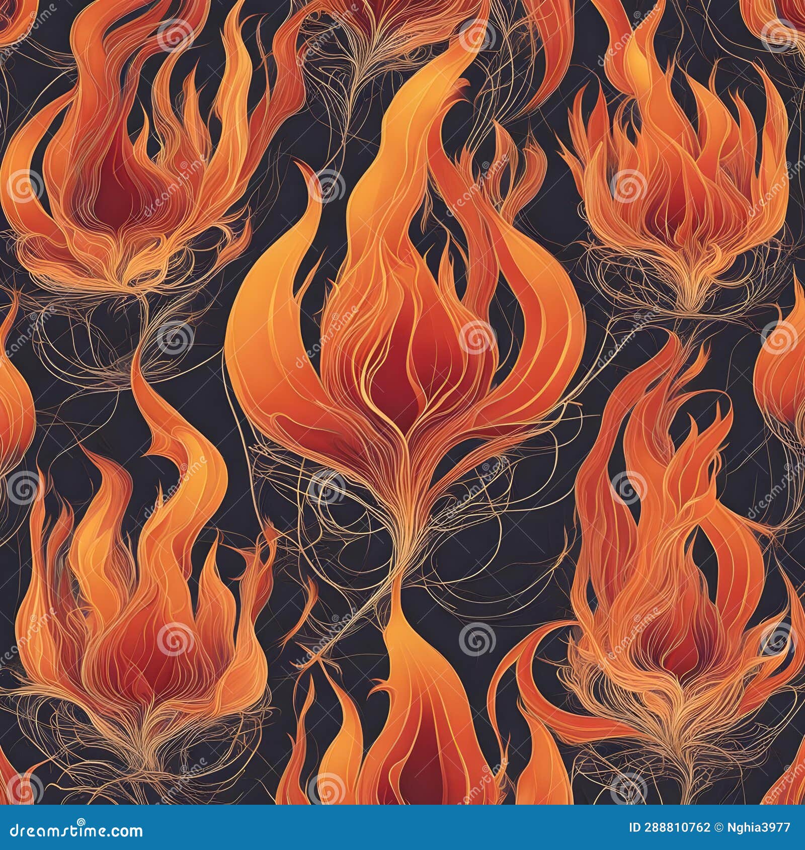 Flames As Delicate As Silk Threads, yet Fierce in Their Heat Stock ...