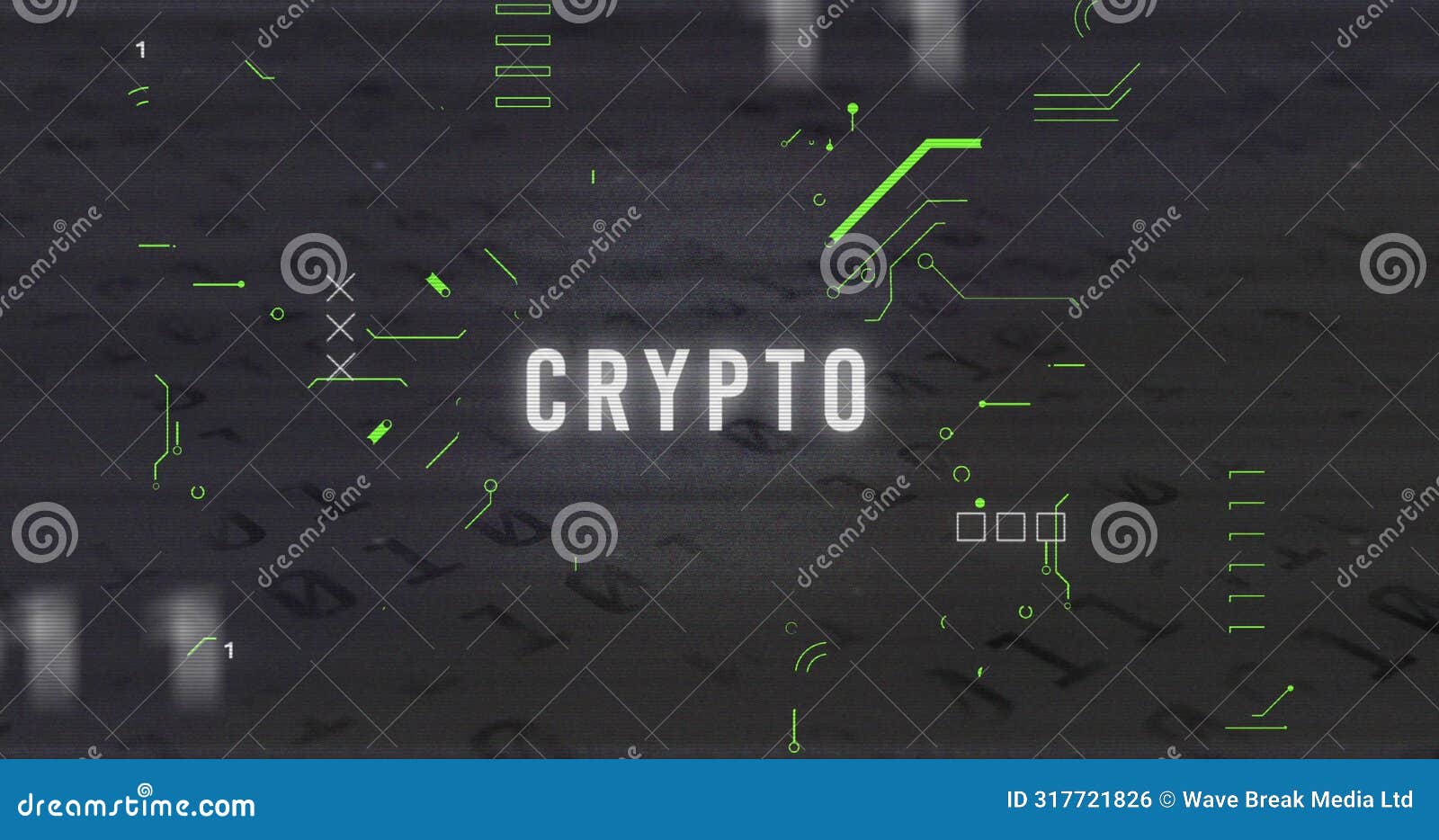 Image of X Symbol, Crypto Text and Binary Codes and Circuit Board Texture Over Black Background ...