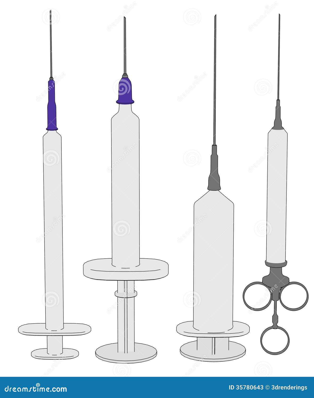 Image of syringes set stock illustration. Illustration of equipment ...