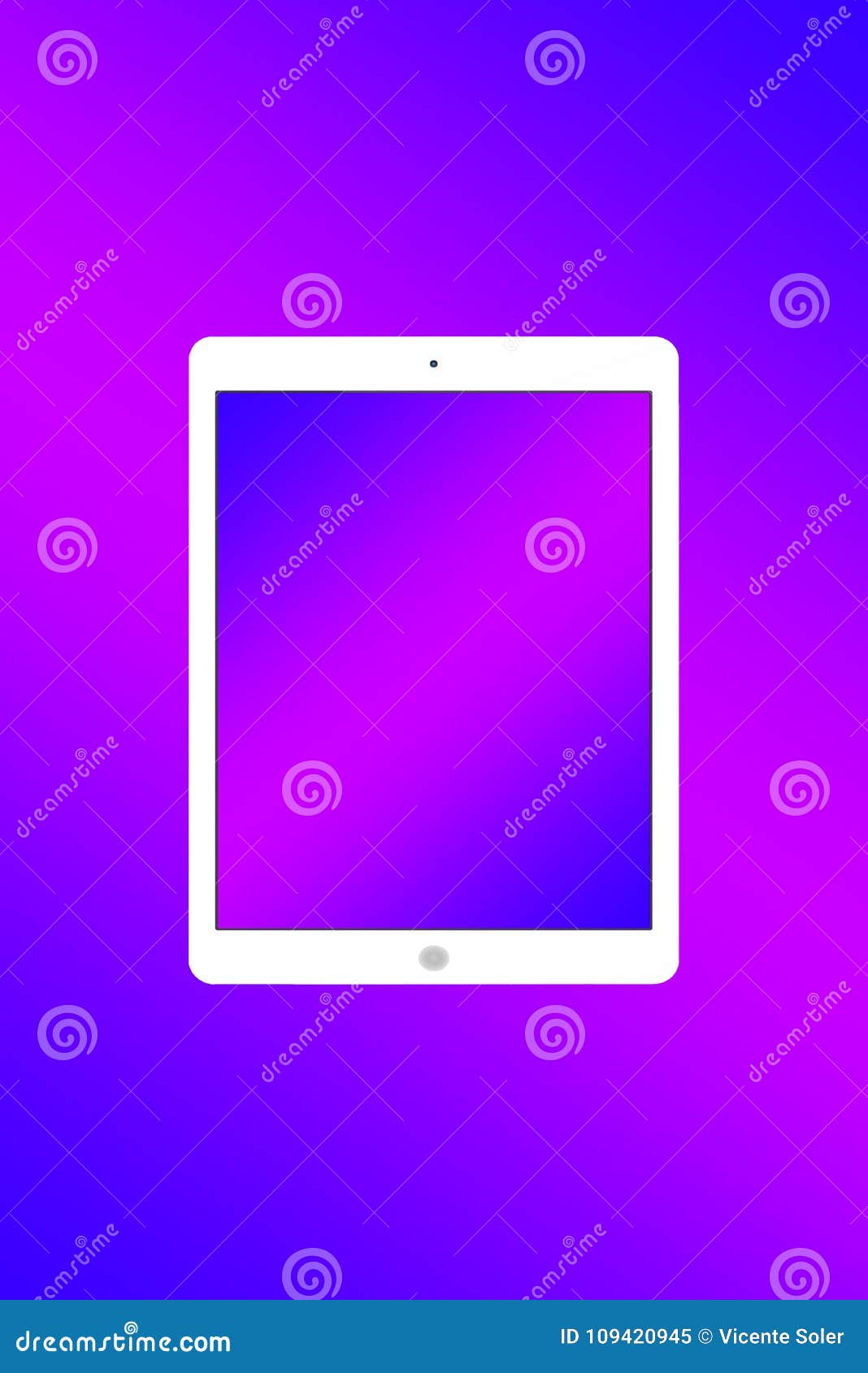Image of a Tablet with a Nice Background Stock Image - Image of modern ...