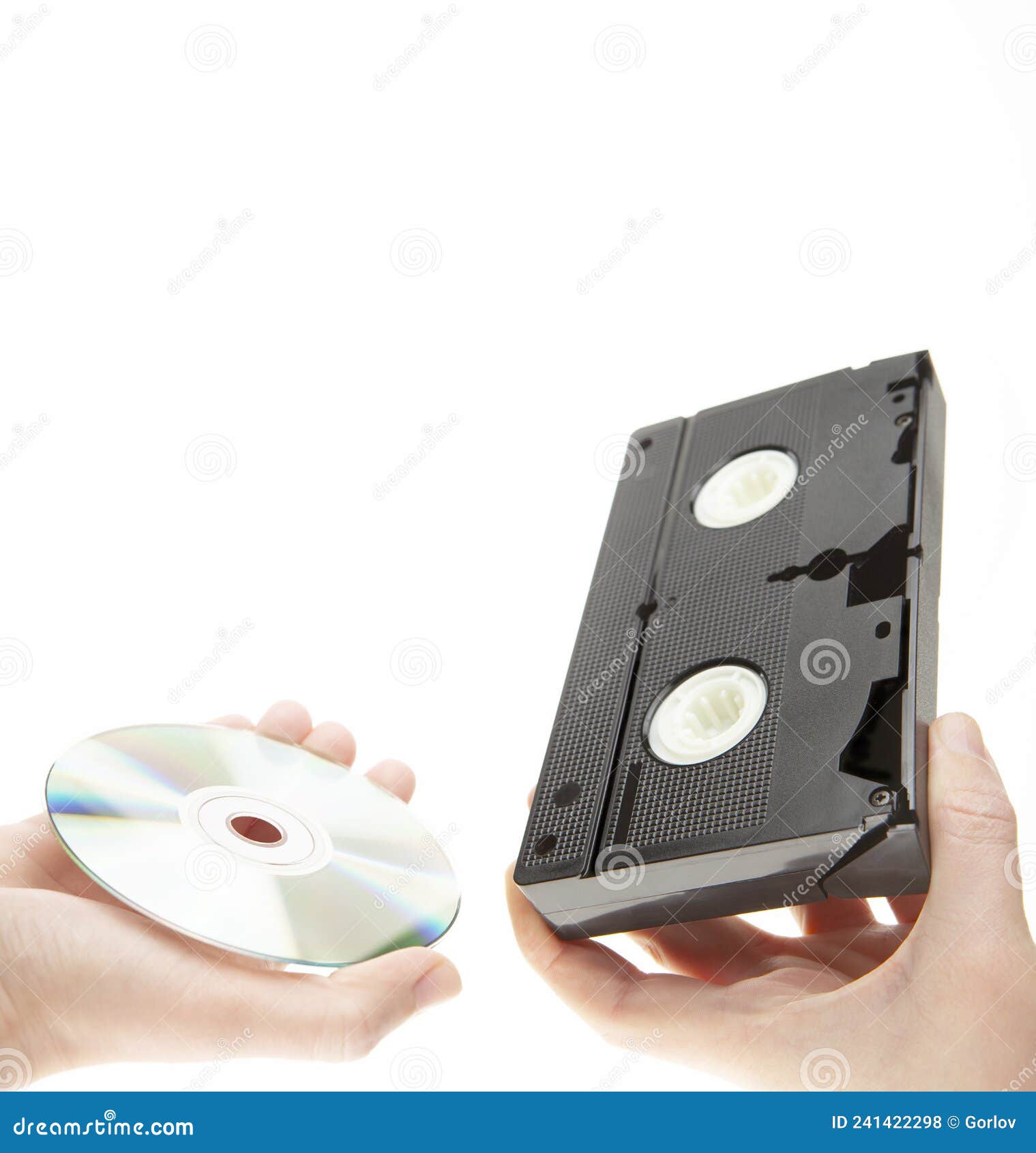 Image of Tape Hand Disk White Background Stock Photo - Image of movie ...