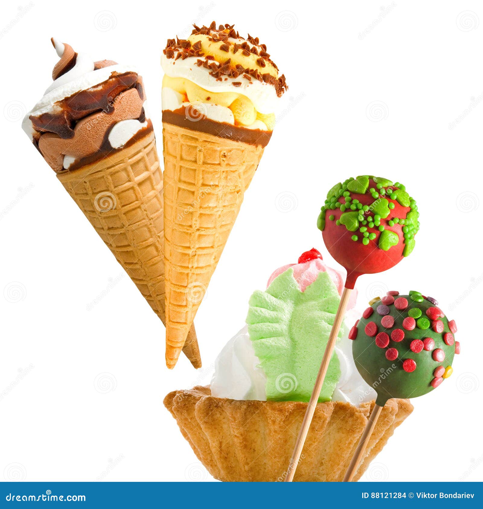Image of Tasty Candy and Ice Cream Closeup Stock Photo - Image of ...